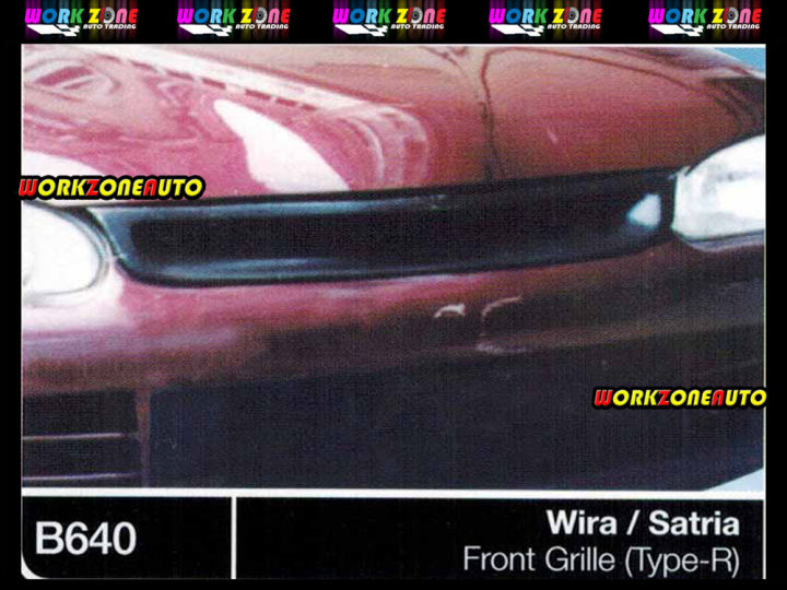 B640 Proton Wira / Satria Fiber Front Grille (Type-R) Body kit Bodykit ...