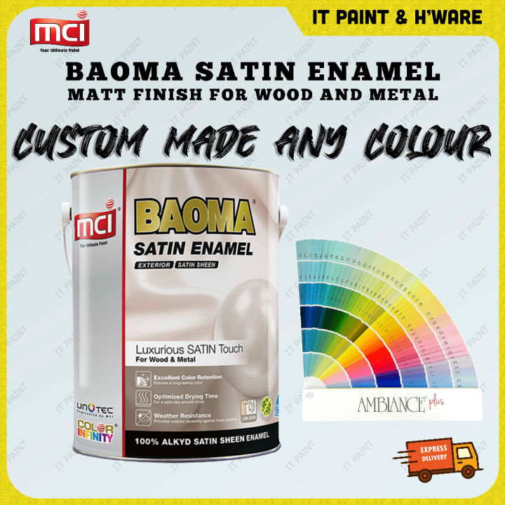[CUSTOM] 1 Liter MCI Paint Baoma Satin Enamel for Wood & Metal Cat Matt ...