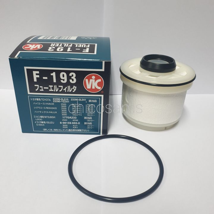 Vic fuel filter F-193 fortuner/innova/hilux 2005-2015 (F193) | Lazada PH