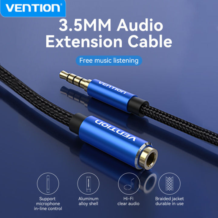 Vention 3.5mm Aux Extension Cable 3.5mm Jack Male to Female Cable for ...