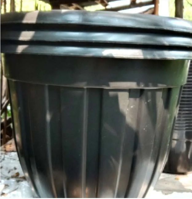 Murah 6 Pot besar gloria warna hitam ukuran 50 cm / Pot warna hitam ...