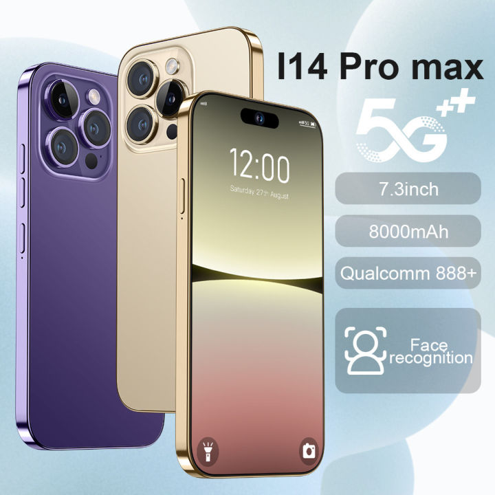 โทรศัพท์มือถือสมาร์ทราคาถูก IP15pro Max หน้าจอขนาดใหญ่ 7.3 นิ้วโทรศัพท์มือถือเกมกล้องคู่ 128 256 ...