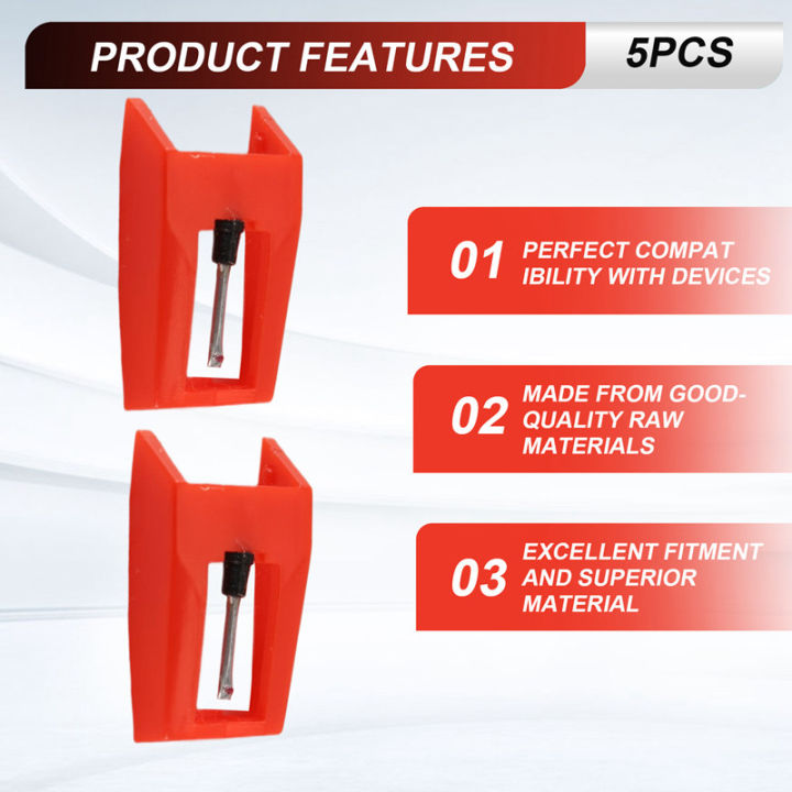 (ASPO) Record Player Needles Replacement, 5 Pack Turntable Replacement Needle for Vinyl Record ...