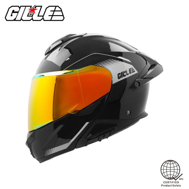 GILLE AF-10 ORION modular full face helmet motorcycle dual visor with ...