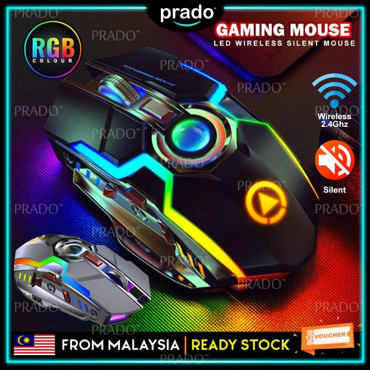 PRADO Malaysia Rechargeable Professional LED Wireless Mute Silent ...