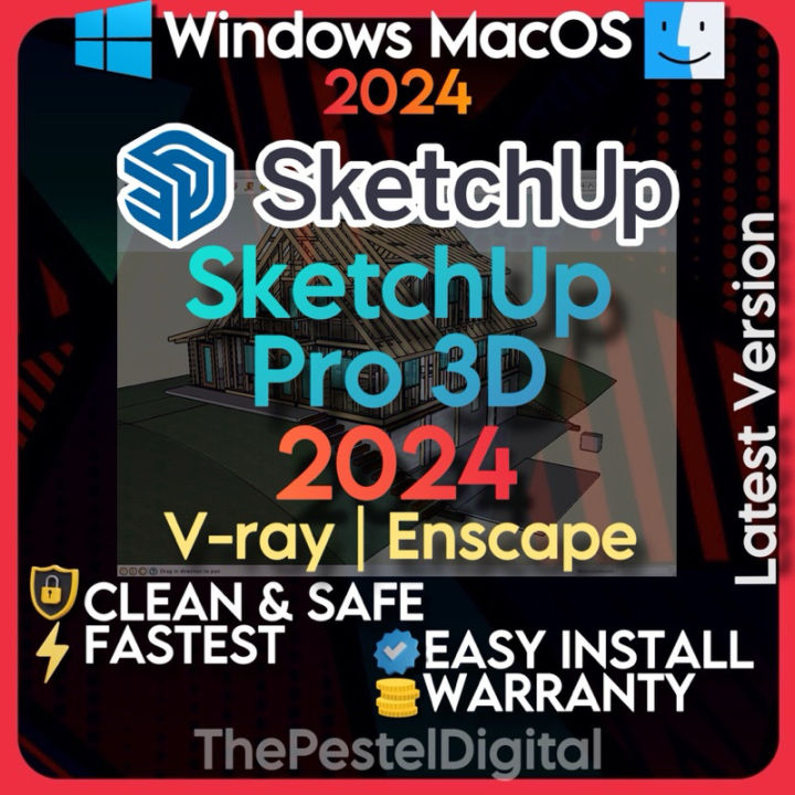 [Video] SketchUp Pro 2024 + Enscape + V Ray Lifetime Latest Full ...