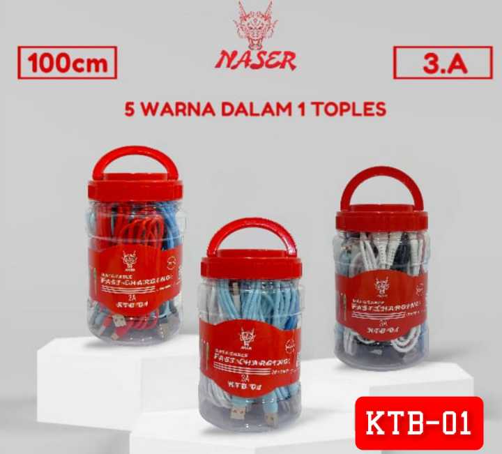 NASER KABEL DATA TOPLES KTB-01 / BULAT CANDY / KABEL DATA FAST CHARGING 3.A 1M | Lazada Indonesia