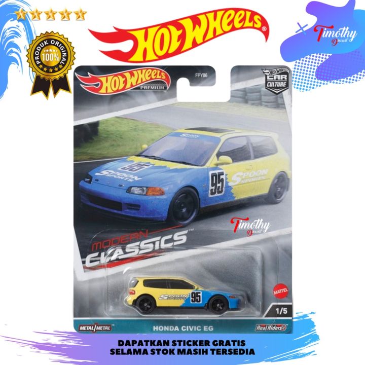 Hot Wheels Premium Honda Civic EG Spoon Kuning Biru Modern Classics ...