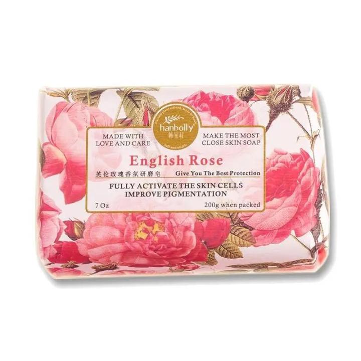 200g French Fragrance Soap Lavender England Rose Gardenia Sea Salt Soap ...