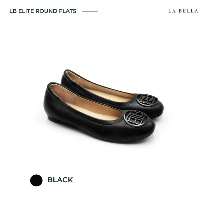 LA BELLA รุ่น LB ELITE ROUND FLATS - BLACK | Lazada.co.th