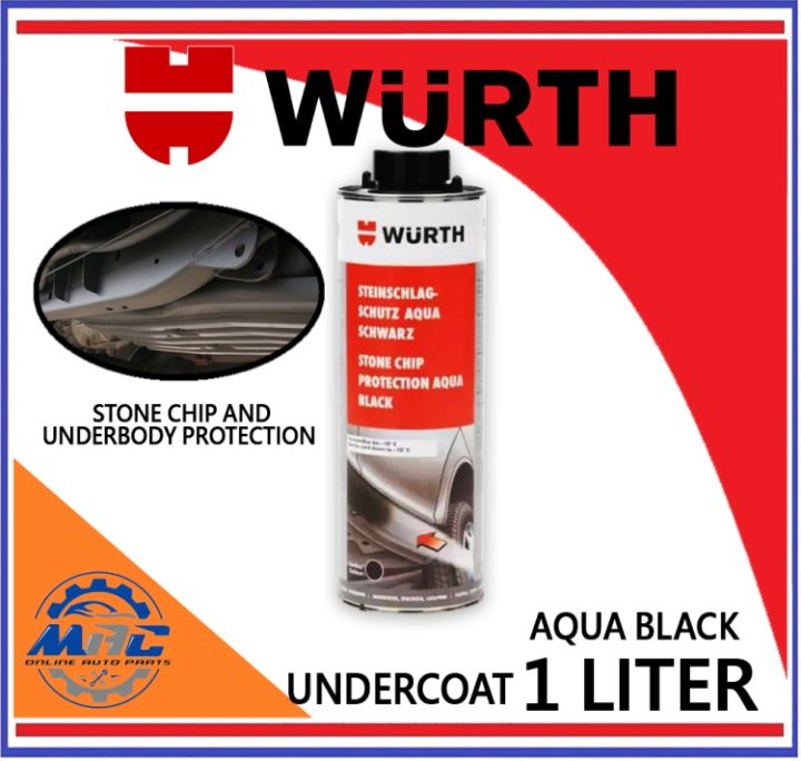 WURTH UNDERCOAT Stone Chip and Underbody Protection AQUA Black 1 Liter ...