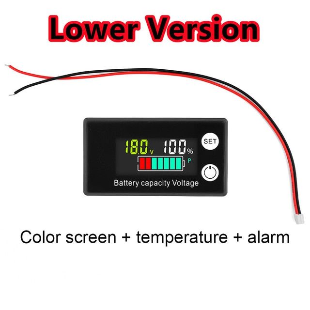 DC Battery Voltmeter DC 8V-100V Capacity Indicator Power Meter Lithium ...