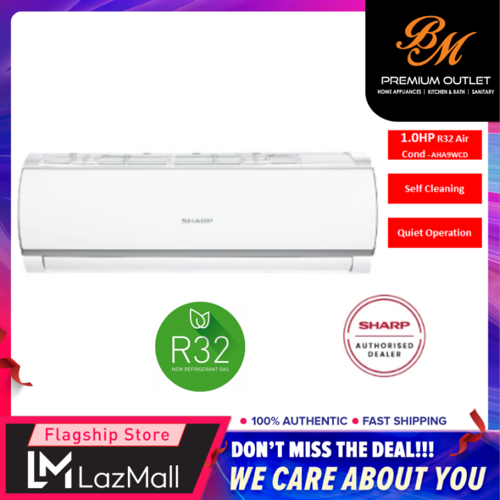 [SHARP 1HP NEW MODEL R32 (AHA9WCD / AUA9WCD) AIR CONDITIONERS AIR COND ...