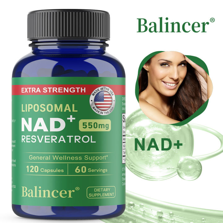 Liposomal NAD+ Supplement with Resveratrol – NMN Supplement Alternative ...