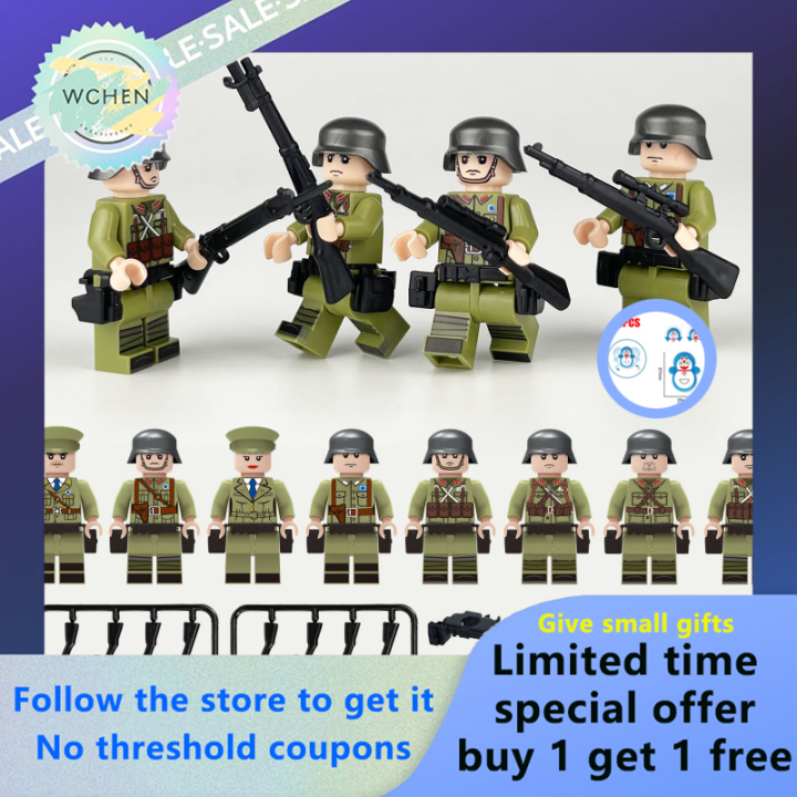 (Spot next day delivery)8PCS high about 4.5CM military series officer ...