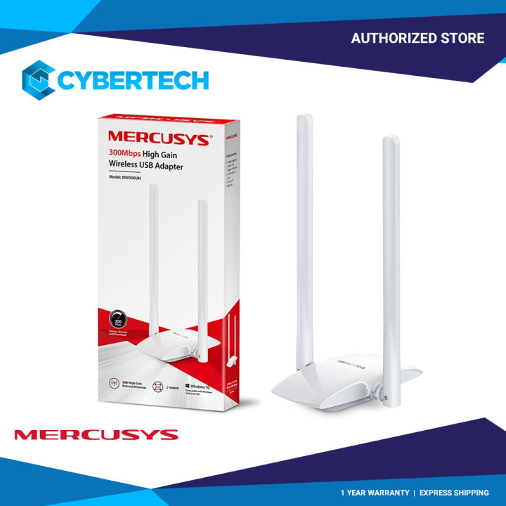 Mercusys MW300UH 300Mbps High Gain Wireless USB Adapter | Lazada PH