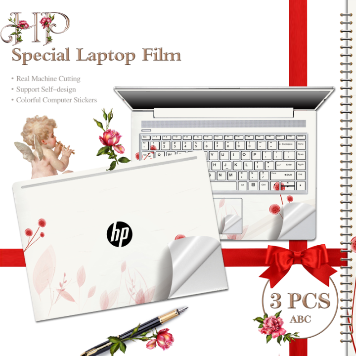 Precut Laptop Film Simple Floral Laptop Sticker with gaming keyboard ...