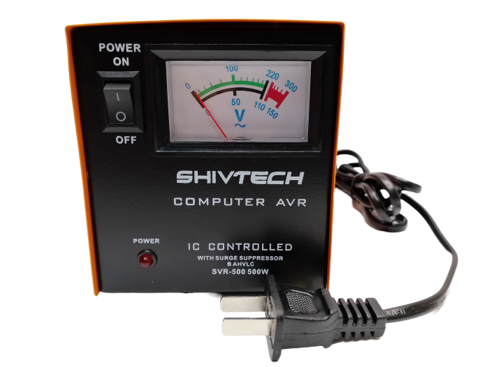 TEAM PC SHIVTECH AVR SVR-500, IC CONTROLLED with SURGE SUPRESSOR, 500W ...
