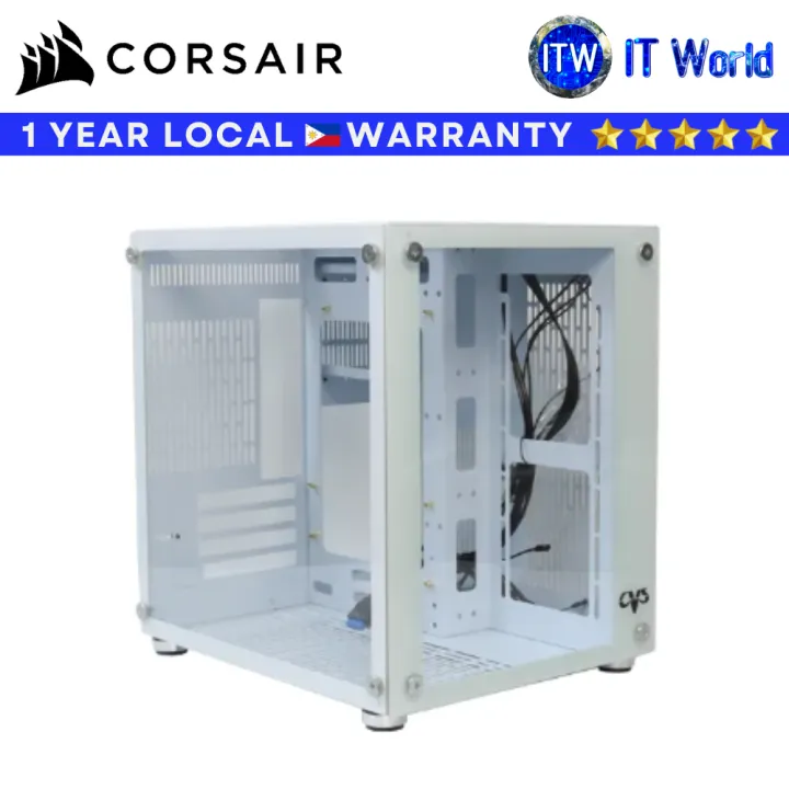 Itw | CVS Kronos Mini-Tower Tempered Glass Gaming PC Case (White ...
