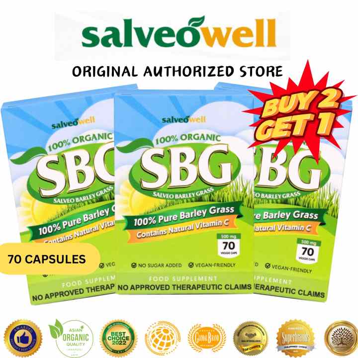 Salveo Barley Grass Original 70 Capsules | Immune System Booster ...