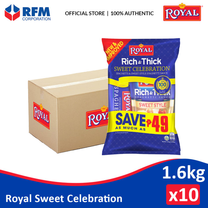 Royal Sweet Celebration 1.6kg: Royal Spaghetti Pasta 800g + Royal Sweet ...
