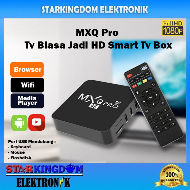 Android Box MXQ Pro 4K Smart TV 8GB RAM 128GB ROM Quad Core Aplikasi ...