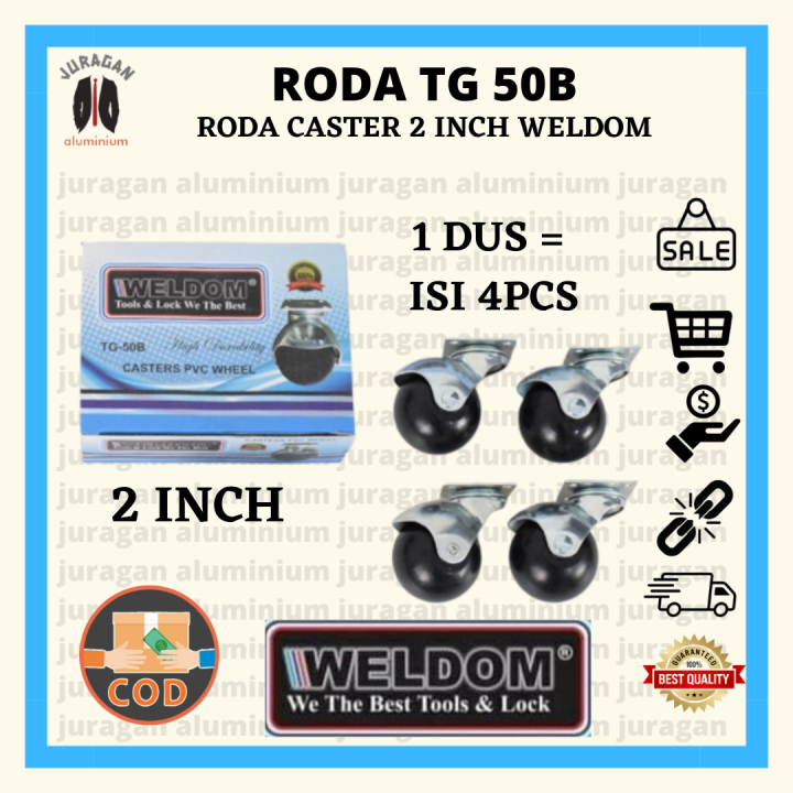 RODA KURSI BULAT 2IN / RODA CASTER MODEL TG50 / RODA KARET KASTOR MURAH ...