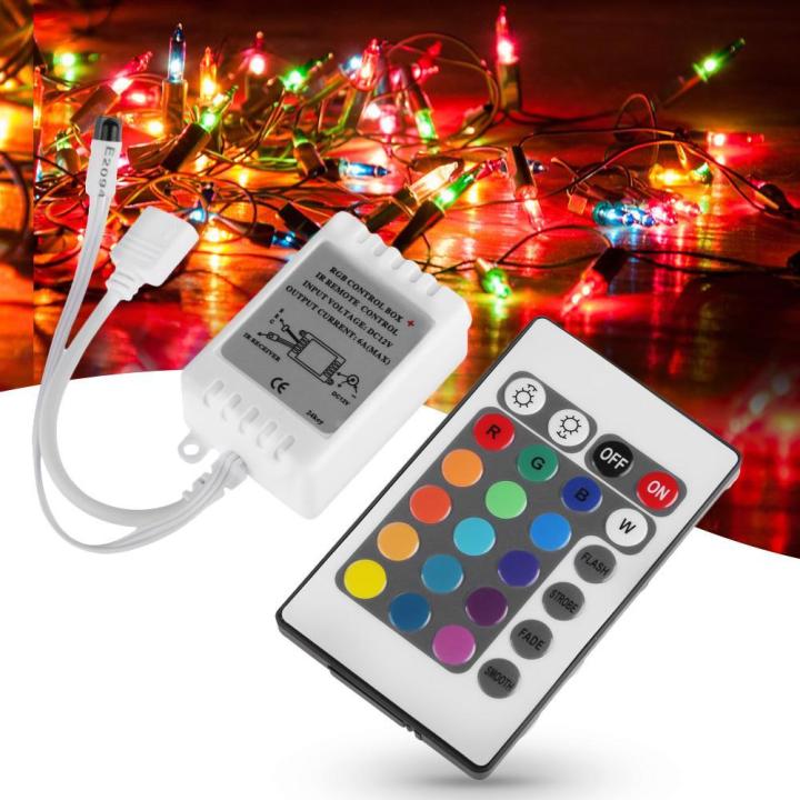 24 Key IR Remote Controller DC 12VสำหรับRGB 5050 SMD LED Strips ...
