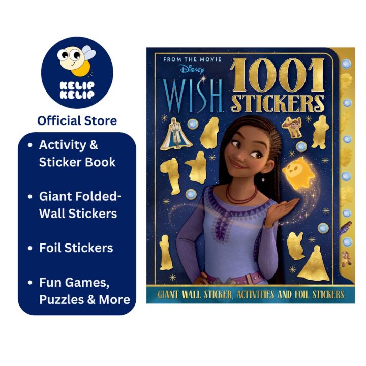 Disney Wish 1001 Stickers Book With Activities Colouring Giant Wall ...