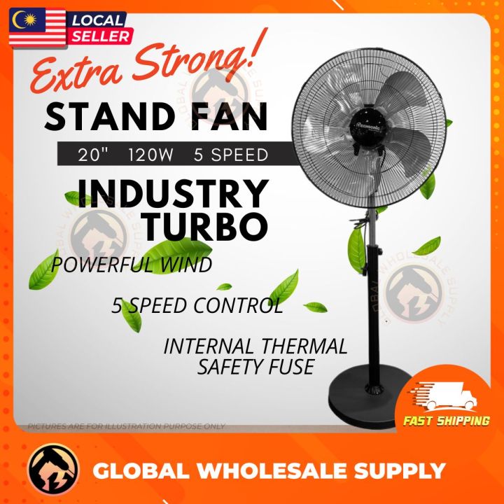 TECHSONIC 20" Stand Fan Industrial Series Fan Kipas Besar Kilang Kipas ...