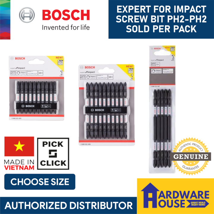 ORIGINAL BOSCH Expert Impact Screw Bit PH2 Double End Screwdriver Tip ...