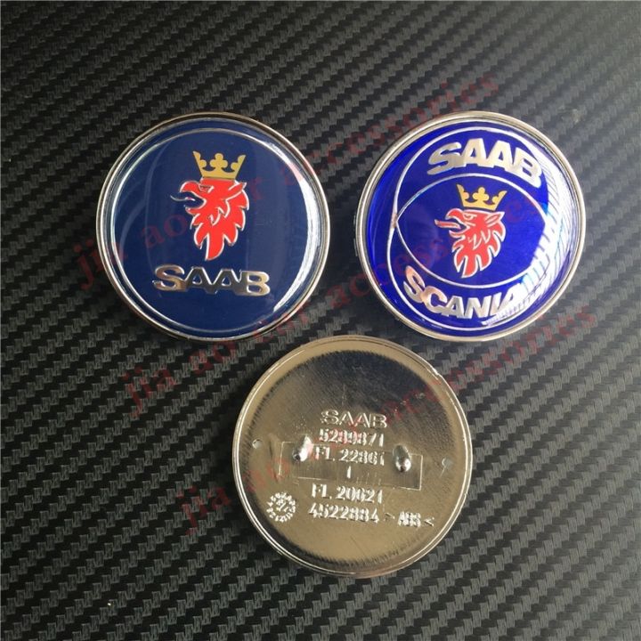 [OUS] 1pcs 50mm New Car Styling SAAB SCANIA Blue Front Bonnet Badge ...