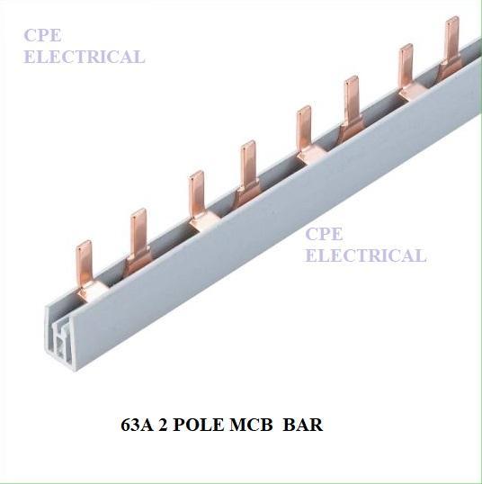 63A 2 Pole Copper Pin Prong Type MCB INSULATED Busbar | Lazada