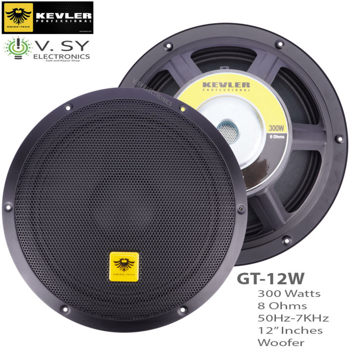 Kevler GT-12W 12 Inches Bass Driver 300 Watts 8 Ohms Woofer Speaker ...