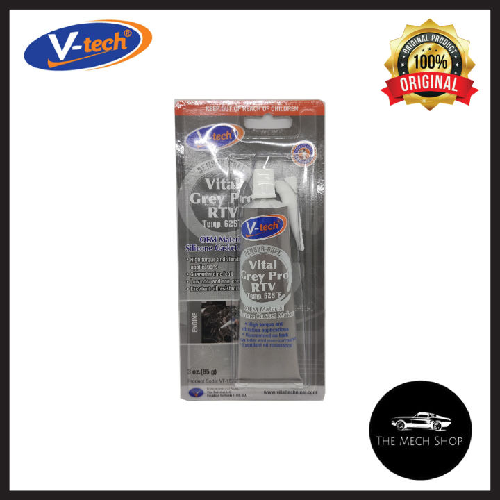 V-Tech Vital Vtech Grey RTV Silicone Gasket Maker Sealant Gum 625F 85g ...