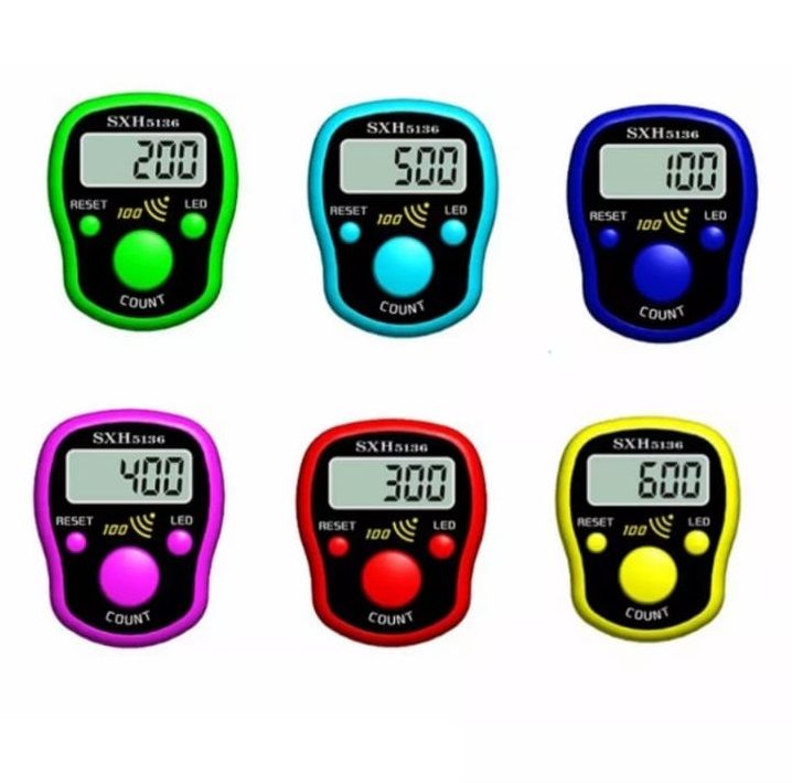 Tasbih Digital LED Alarm 100 Bunyi Finger Counter Jari Original Alat ...