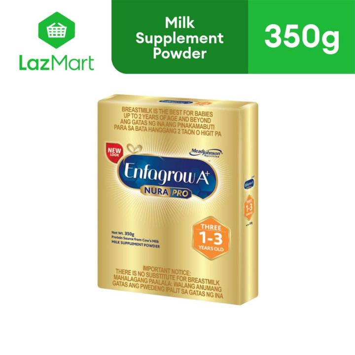 Enfagrow A+ Three Nurapro 350g Milk Supplement Powder for 1-3 Years Old ...