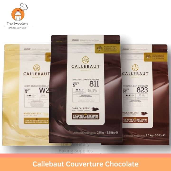 Callebaut Belgian Couverture Chocolate Callets 2.5kg (w/ insulation ...