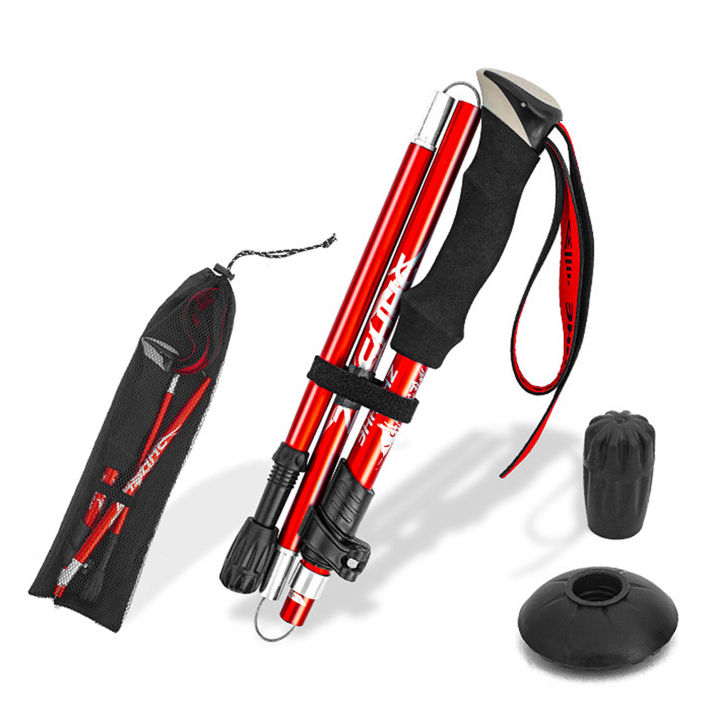 Lightweight Collapsible Trekking Pole Five-fold Walking Stick for ...