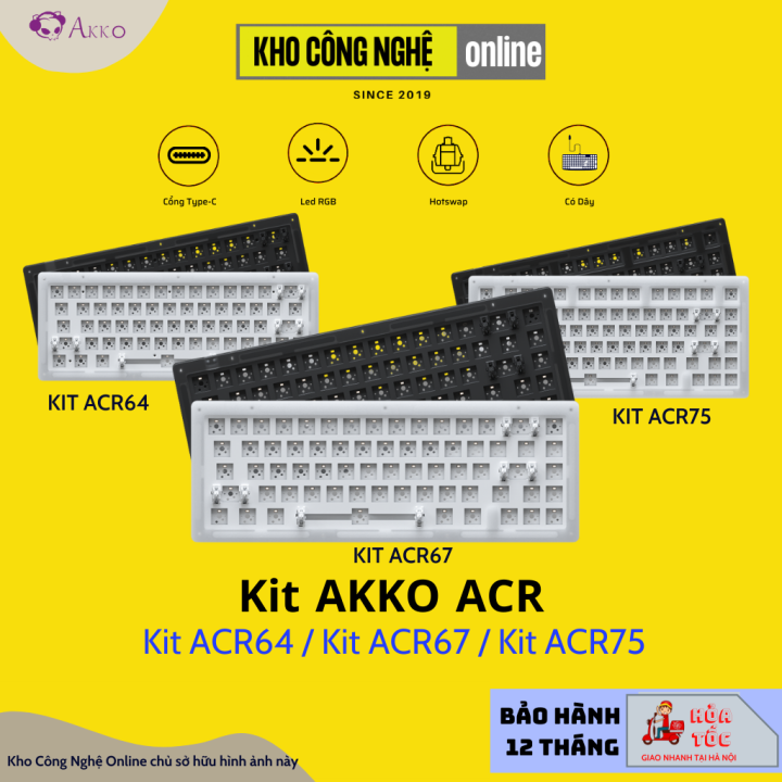 Kit bàn phím cơ AKKO ACR75 / ACR64 / ACR67 (Hotswap / RGB / Foam tiêu ...