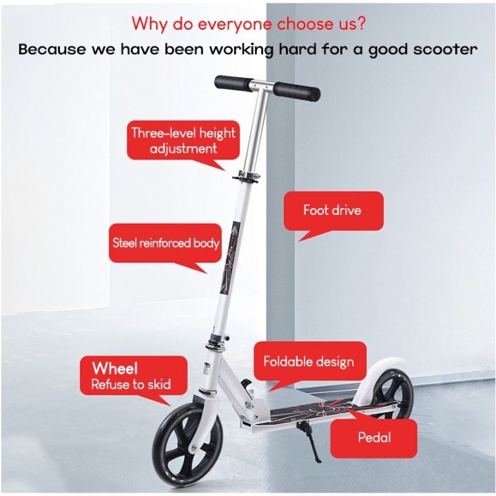 [COD] Outdoor Foldable Scooter Double Hand brake Adult/Teens Scooter ...