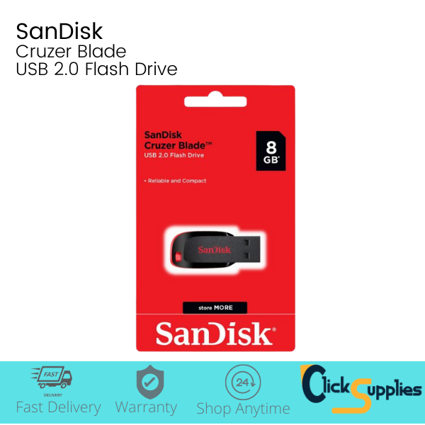 SanDisk Thumbdrive USB Flash Drive Cruzer Blade USB 2.0 Compact Drive ...