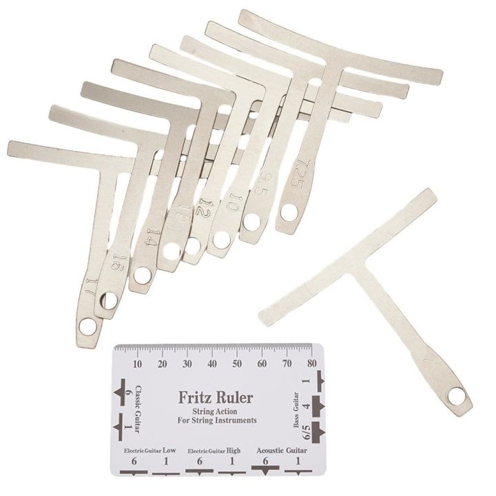 【BYPL】 Guitar Steel String Height Ruler and Radius Gauge Accurate ...