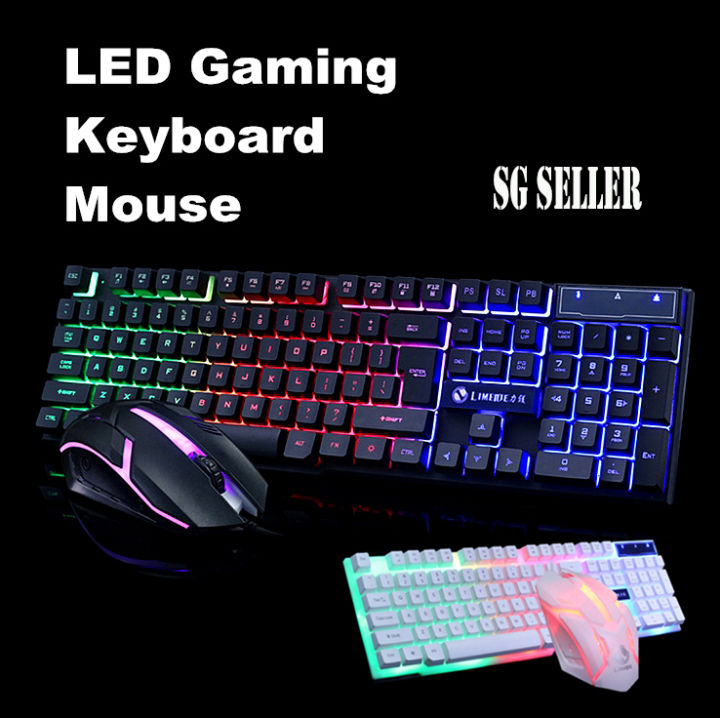 (1-3 Days Delivered)GTX Wired USB Gaming Mouse Keyboard with rainbow ...