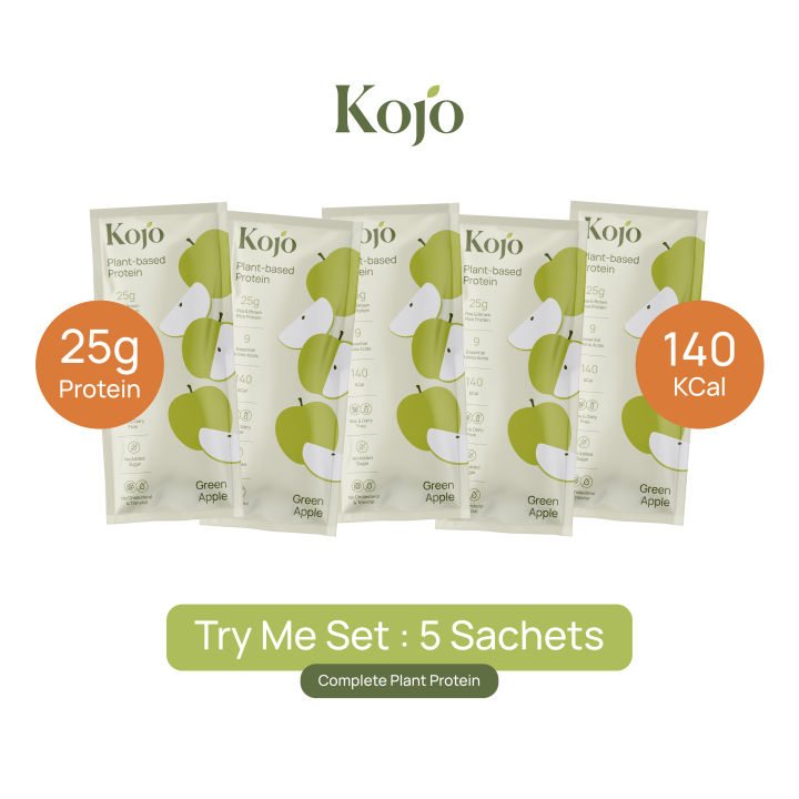 Try Me Set: Kojo Plant Based Protein Green Apple Flavour โปรตีนจากพืช ...