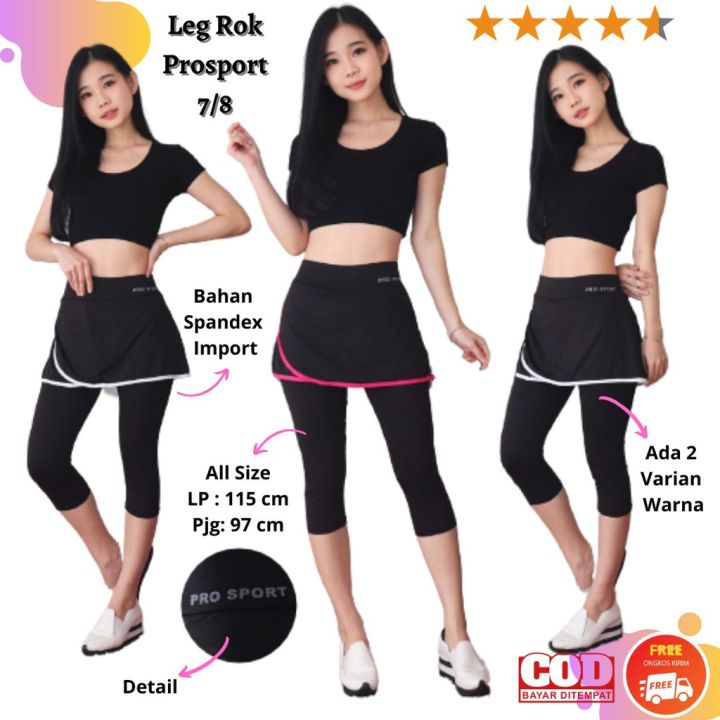 Rok Sport List 7/8 High Quality - Legging Rok Import - Legging senam ...