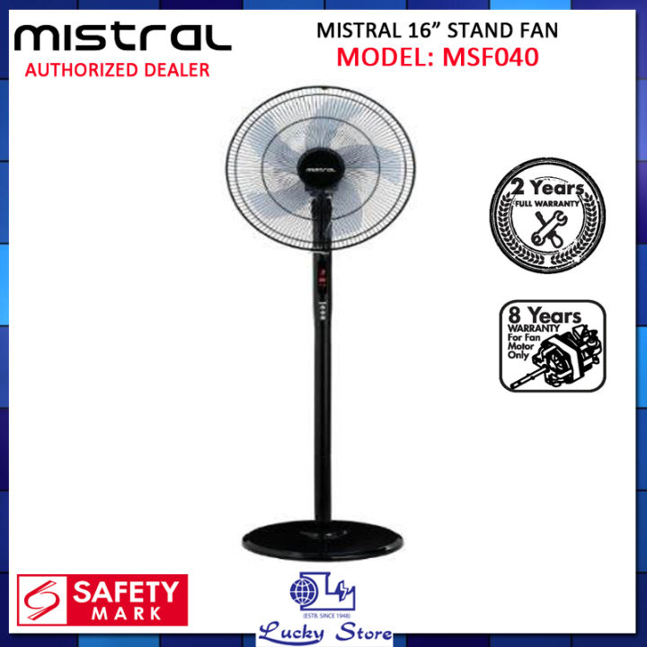 MISTRAL MSF040 16 INCH STAND FAN WITH ABS BLADES, 2 YEARS WARRANTY ...