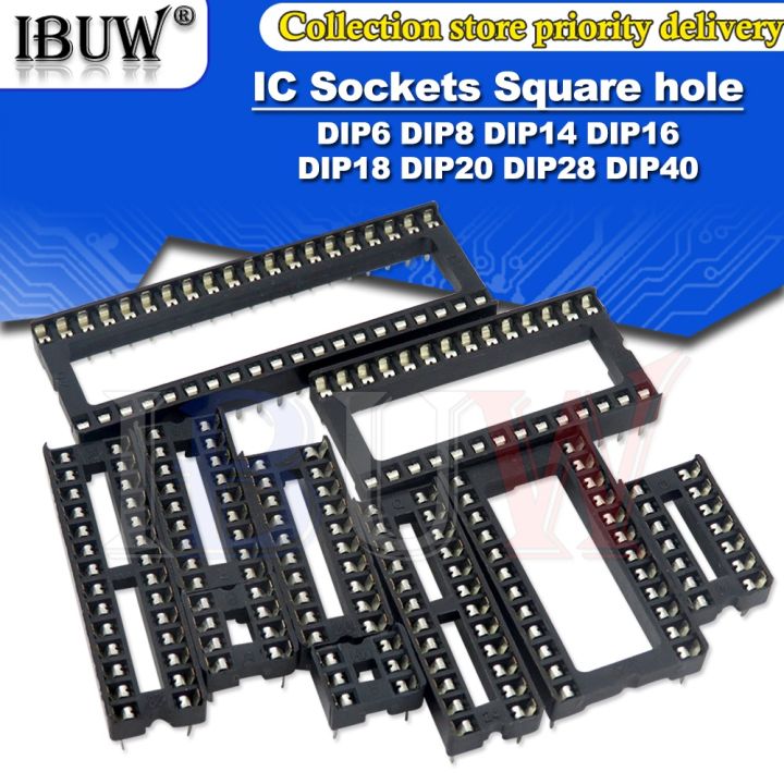 10PCS IC Sockets DIP6 DIP8 DIP14 DIP16 DIP18 DIP20 DIP28 DIP40 pins ...