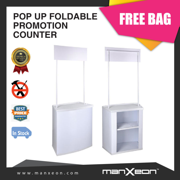 Portable PVC Promotion Counter Table Easy Pop Up Foldable Booth Kiosk ...