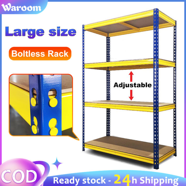 WAROOM【Adjustable 】4/5 Tier Heavy Duty Metal Boltless Rack Warehouse ...